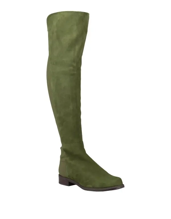 STUART WEITZMAN Boots In Leather And Textile Fibers - Green