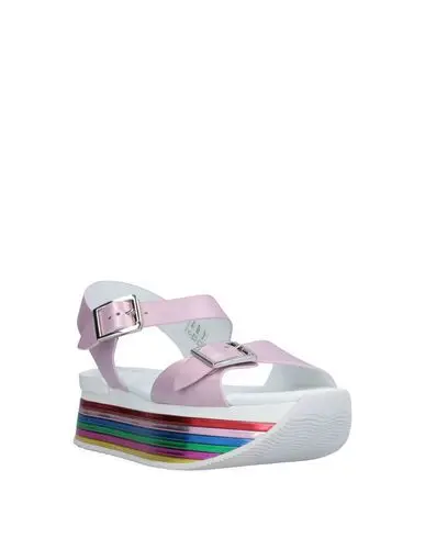 Hogan Leather Flatform Sandals