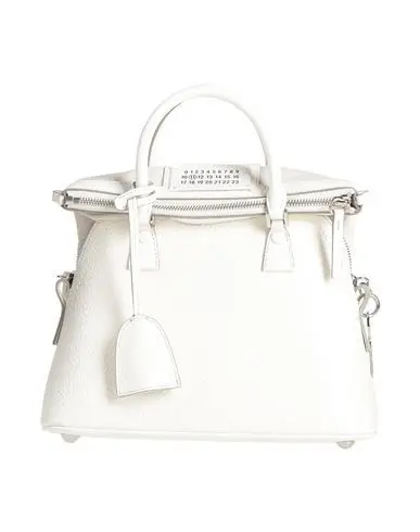 MAISON MARGIELA Leather Bowler Bag - Off White