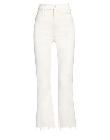 MOTHER Jeans With Fringed Hem - Off White
