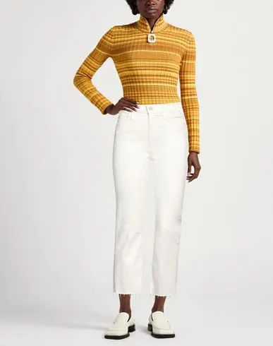 MOTHER Jeans With Fringed Hem - Off White