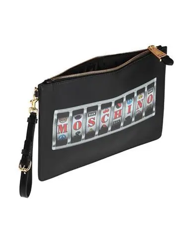 Moschino Leather Clutch With Top Handle