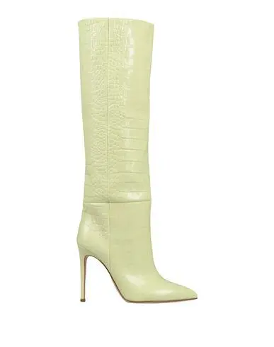 Paris Texas Leather Crocodile-print Boots - Yellow