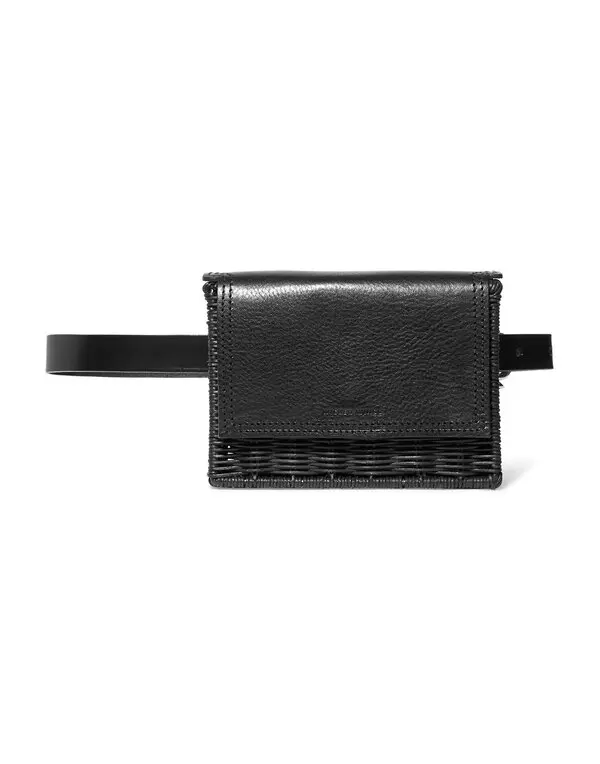 Wicker Wings Cowhide Belt Bag - Black