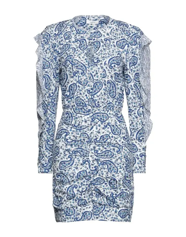 MARANT ETOILE Paisley-print Ruffled Cotton Mini Dress