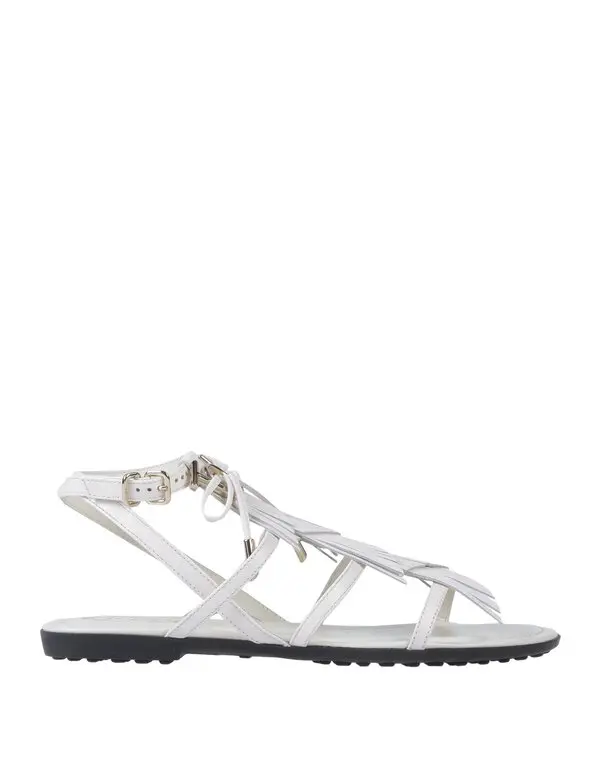 TOD'S Leather Sandals With Appliqués