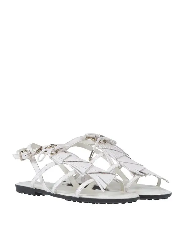 TOD'S Leather Sandals With Appliqués