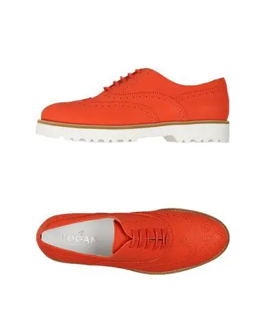 Hogan Lace-up Leather Oxford Shoes - Orange