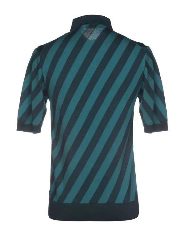Dolce & Gabbana Striped Cotton Sweater - Deep Teal