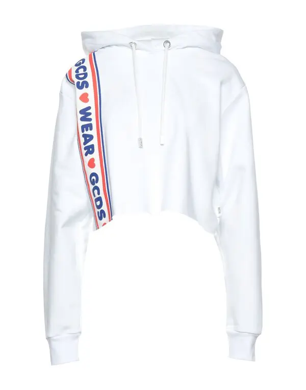 Gcds Cotton Fleece Sweatshirt - White