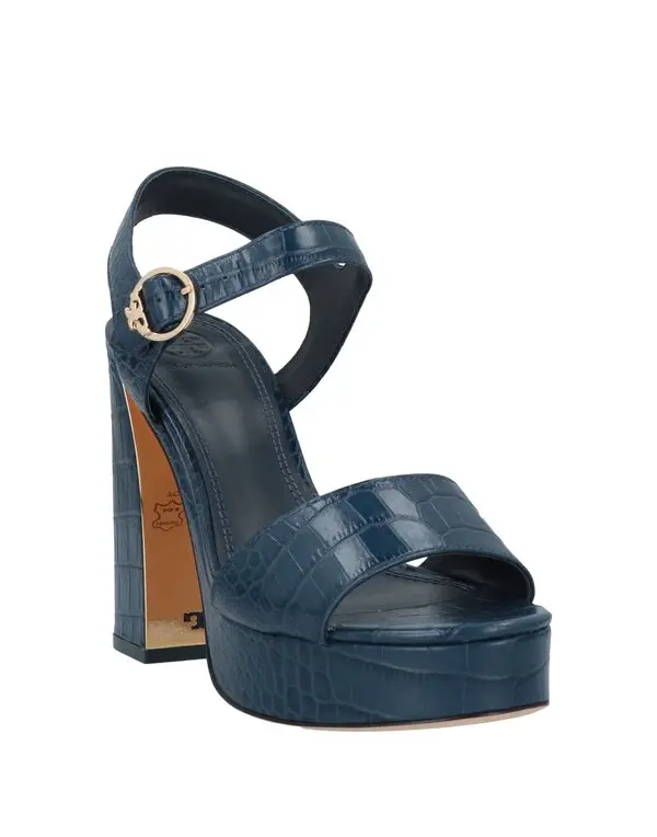 Tory Burch Leather Sandals - Blue