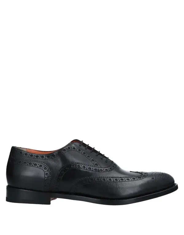 Santoni Lace-up Oxford Shoes - Black