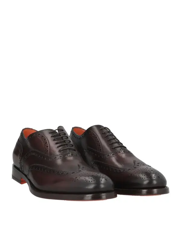Santoni Lace-up Leather Oxford Shoes