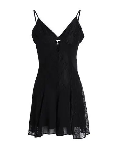 chinese dress ladies Rent Topshop Ruched Lace Jersey Mini Bandeau Dress In Black main image 1
