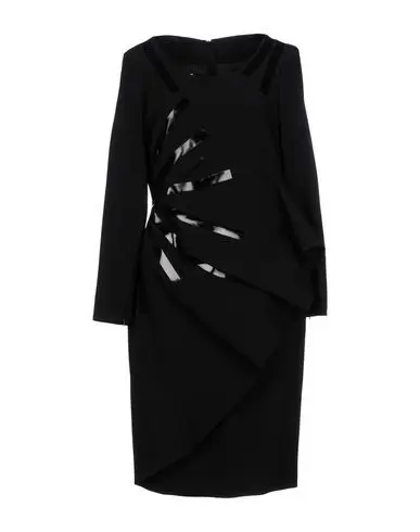 Moschino Midi Dress With Long Sleeves And Crewneck