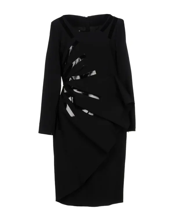 Moschino Midi Dress With Long Sleeves And Crewneck