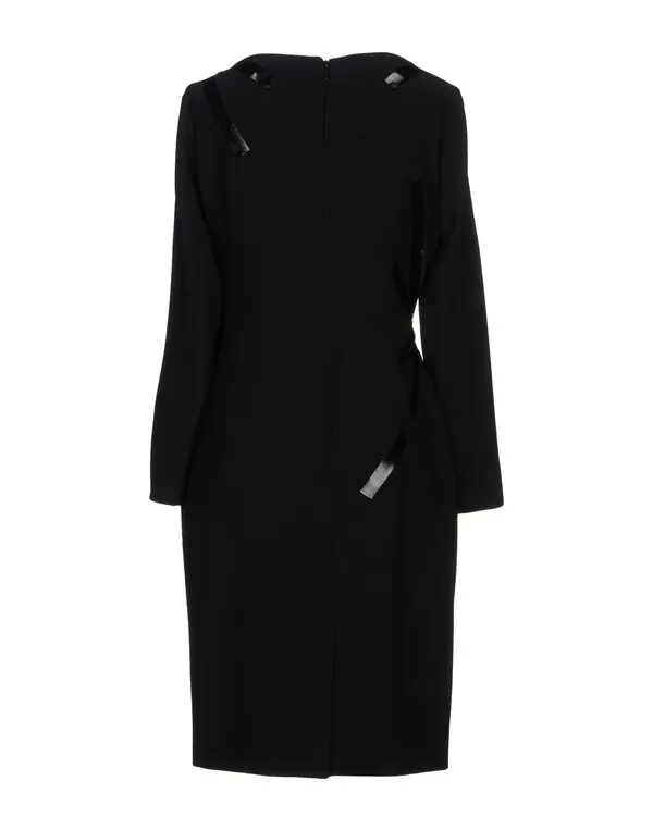 Moschino Midi Dress With Long Sleeves And Crewneck