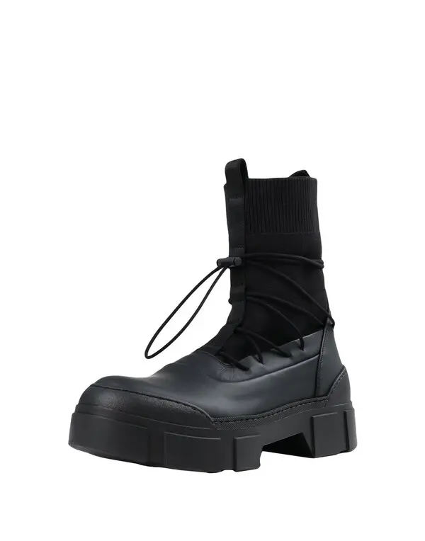 VIC MATIE Ankle Boots In Leather And Textile Fibers