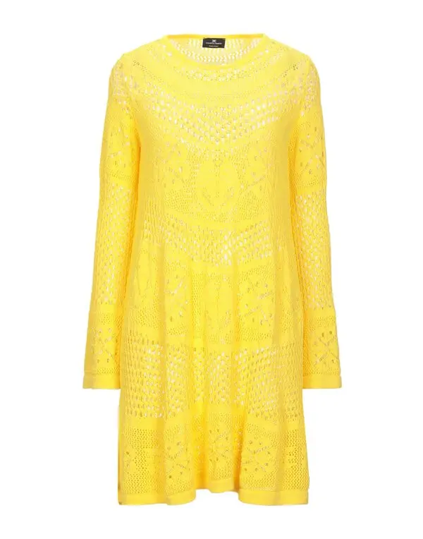 Elisabetta Franchi Mini Flared Dress - Yellow