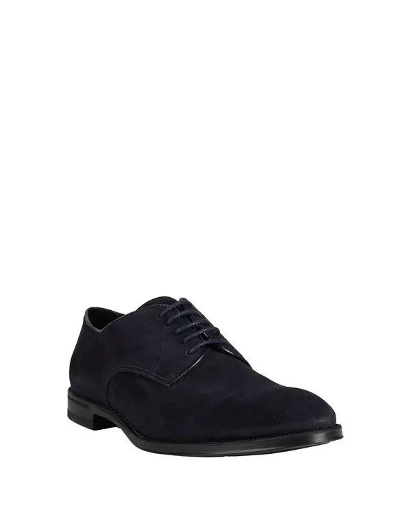 DOUCAL'S Lace-up Leather Derby Shoes - Navy