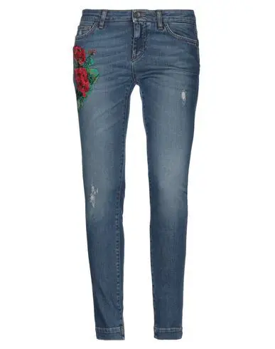 Dolce & Gabbana Skinny Jeans With Embroidery And Distressed Details