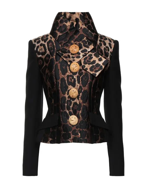Dolce & Gabbana Jacquard Leopard Print Blazer