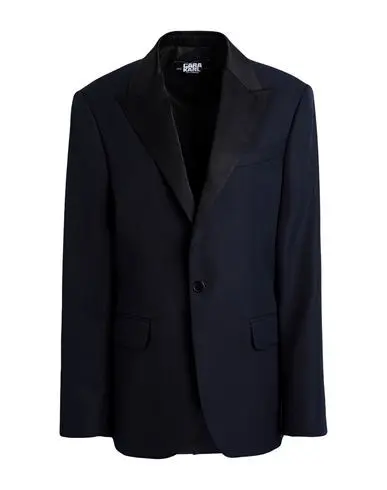 Karl Lagerfeld Cara Loves Karl Blazer Size Recycled Polyester, Wool - Blue