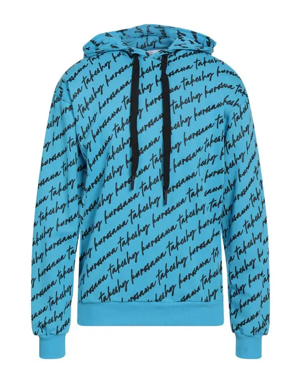 TAKESHY KUROSAWA Logo-print Hoodie - Turquoise
