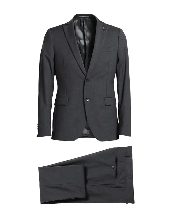 PAOLONI Suit Charcoal Size Virgin Wool