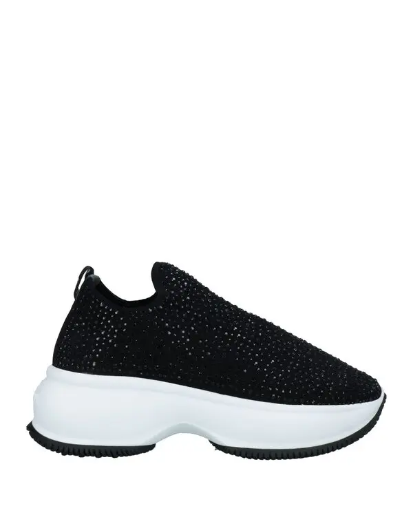 Hogan Low-top Sneakers With Crystal Embellishments - Black
