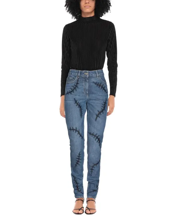 Moschino Couture Embroidered Jeans