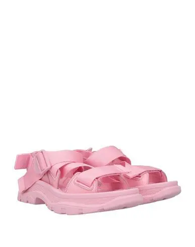 Alexander McQueen Textile Fiber And Leather Sandals - Pink