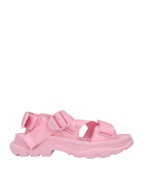 Alexander McQueen Textile Fiber And Leather Sandals - Pink