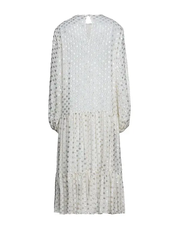 L' AUTRE CHOSE Flared Midi Dress - White