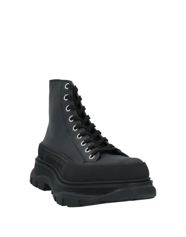 Alexander McQueen Leather Ankle Boots - Black