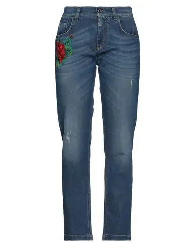 Dolce & Gabbana Straight-leg Jeans With Appliqués And Embroidery