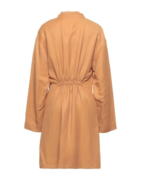 Sandro Mini Dress Viscose, Linen - Camel