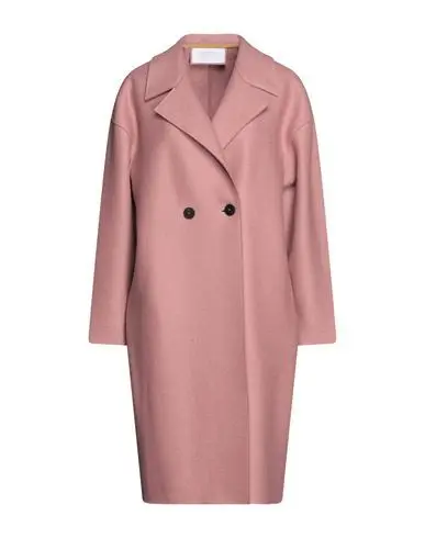 Harris Wharf London Double-breasted Virgin Wool Coat - Pink
