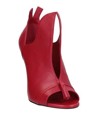 BECKI COAKLEY Leather Ankle Boots - Red