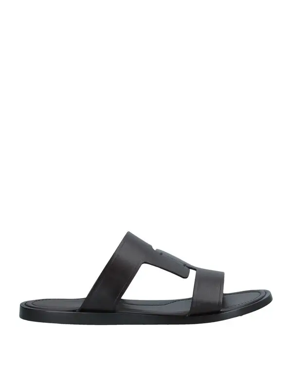 TOD'S Leather Sandals - Dark Brown