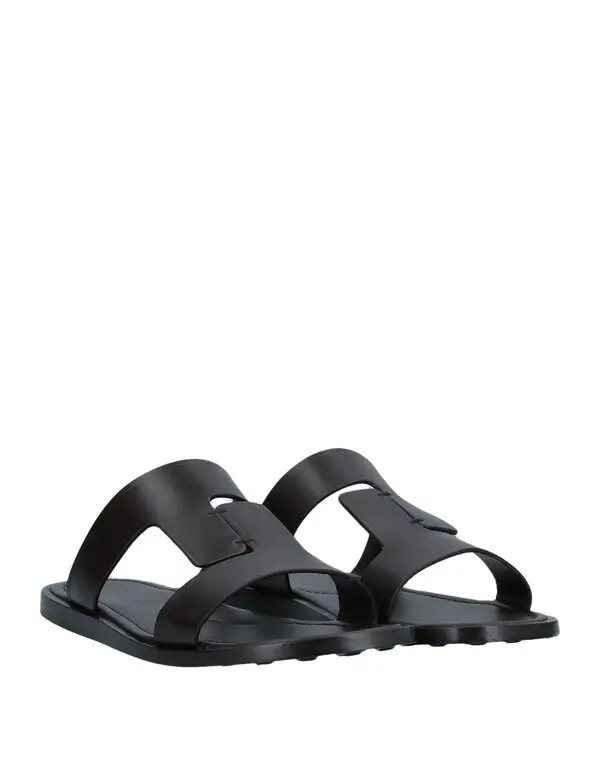 TOD'S Leather Sandals - Dark Brown