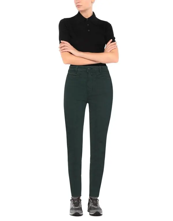 High Tapered Gabardine Pants - Green