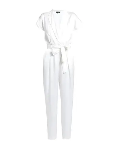 Antonelli Firenze Belted Solid Jumpsuit - White
