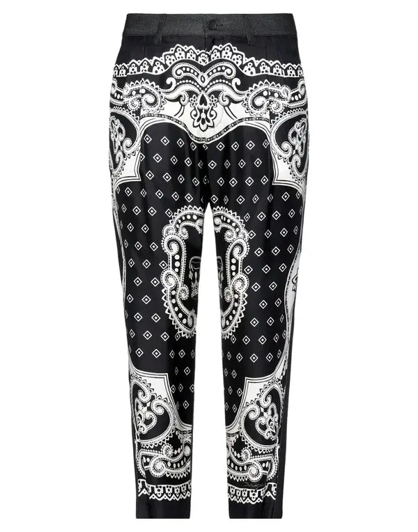 Dolce & Gabbana Paisley Print Silk Blend Tapered Leg Pants