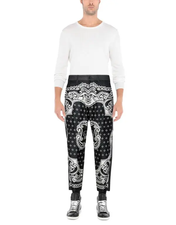 Dolce & Gabbana Paisley Print Silk Blend Tapered Leg Pants
