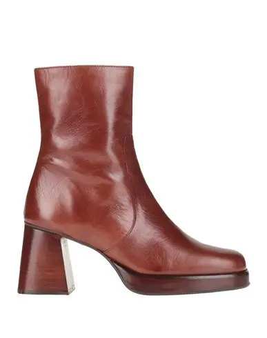 JONAK Leather Ankle Boots - Brown