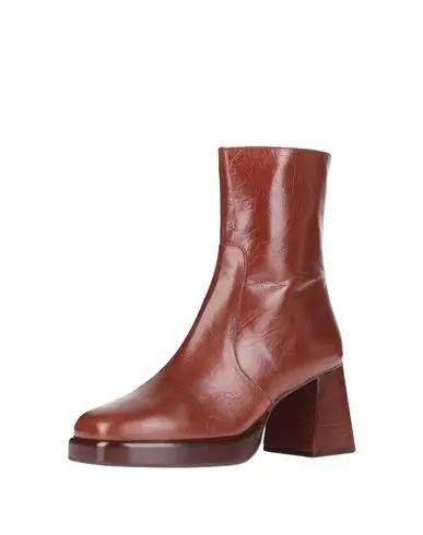 JONAK Leather Ankle Boots - Brown