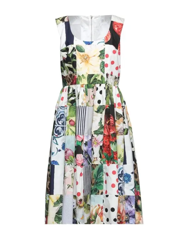 Dolce & Gabbana Midi Floral-print Cotton Dress