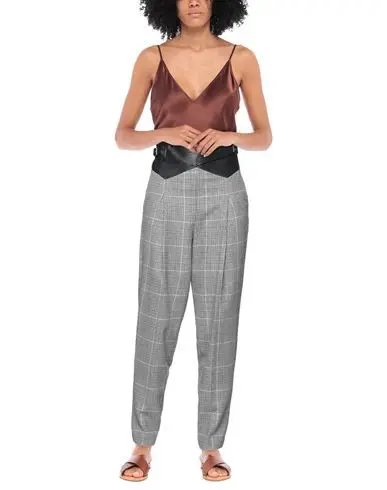 TWINSET Tapered Glen Plaid Pants - Black