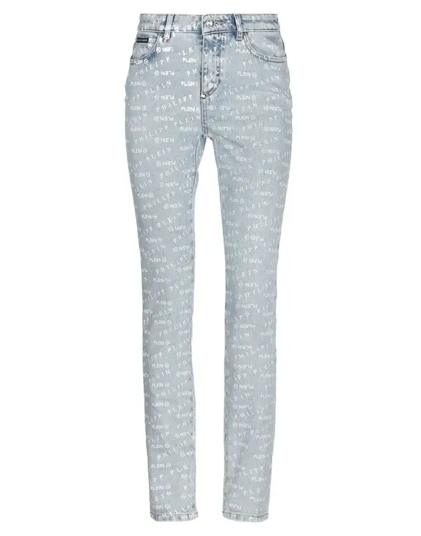 Philipp Plein Straight-leg Jeans With Leather Trims
